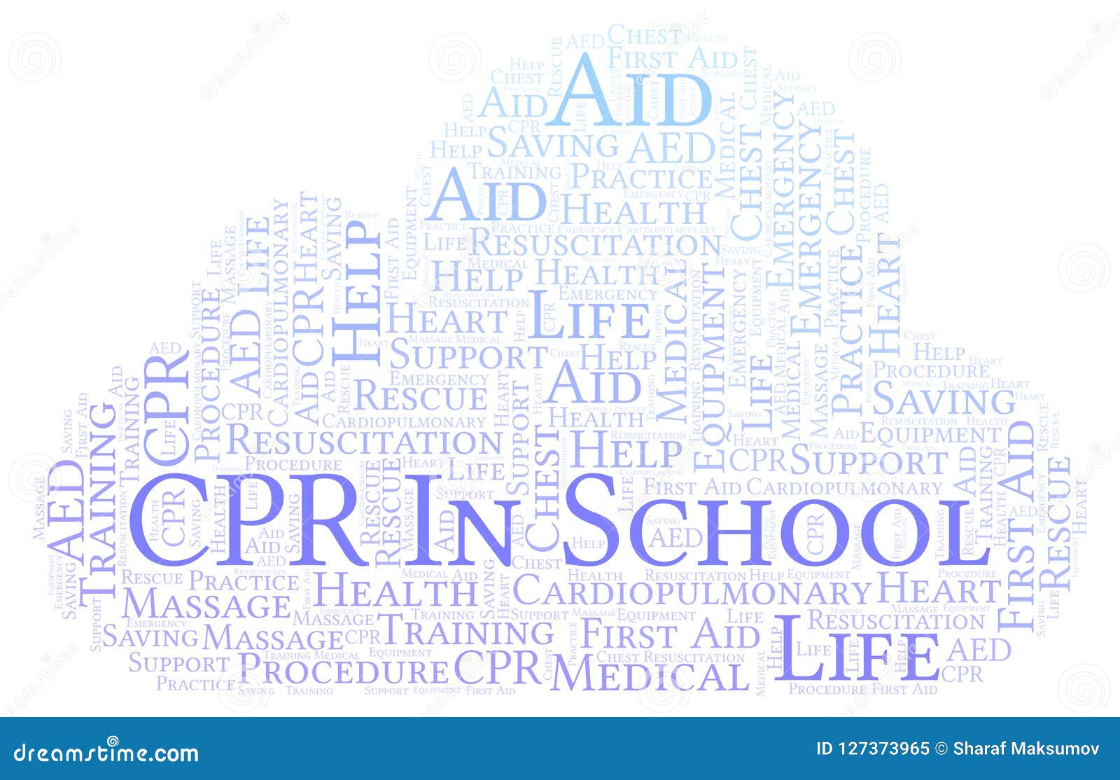 CPR in School Word Cloud, Made with Text only. Stock Illustration ...