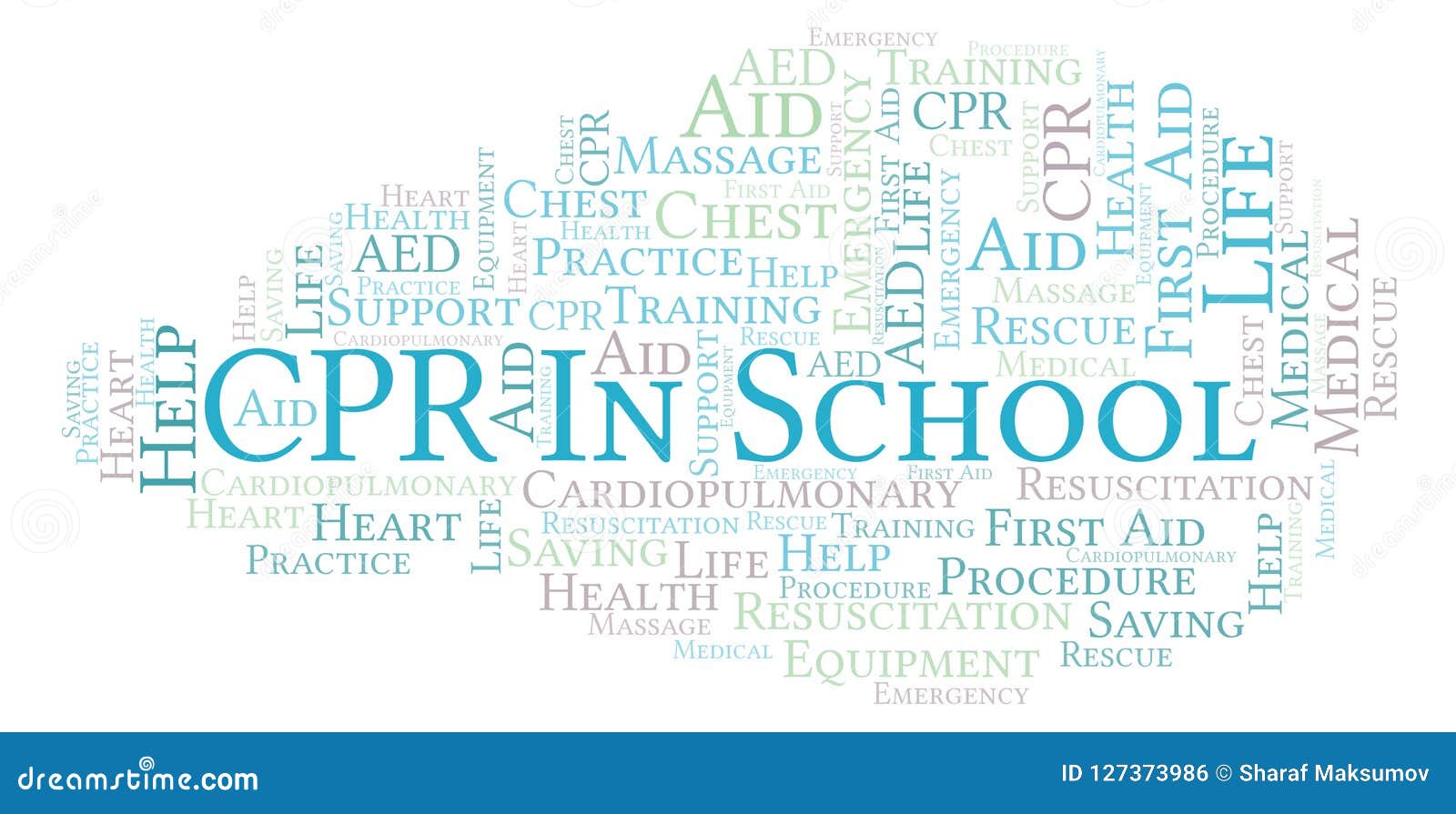 CPR in School Word Cloud, Made with Text only. Stock Illustration ...