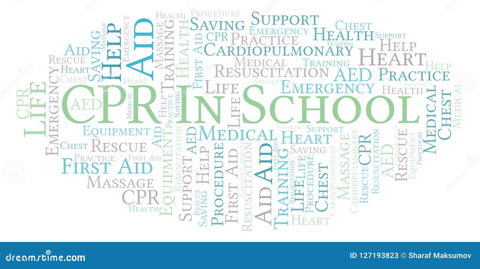 CPR in School Word Cloud, Made with Text only. Stock Illustration ...