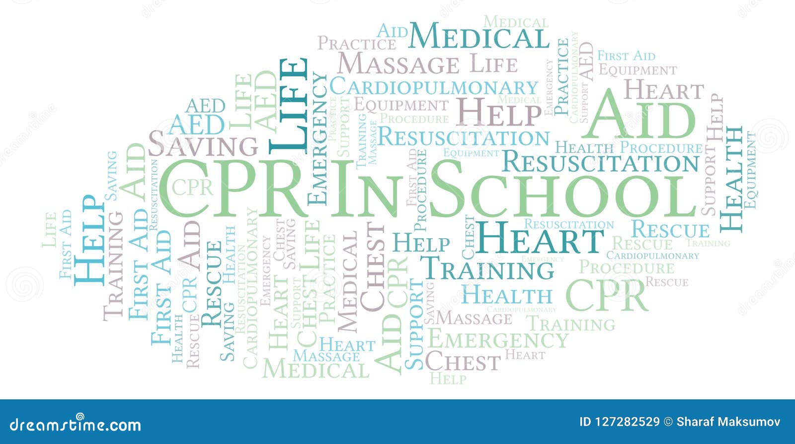 CPR in School Word Cloud, Made with Text only. Stock Illustration ...