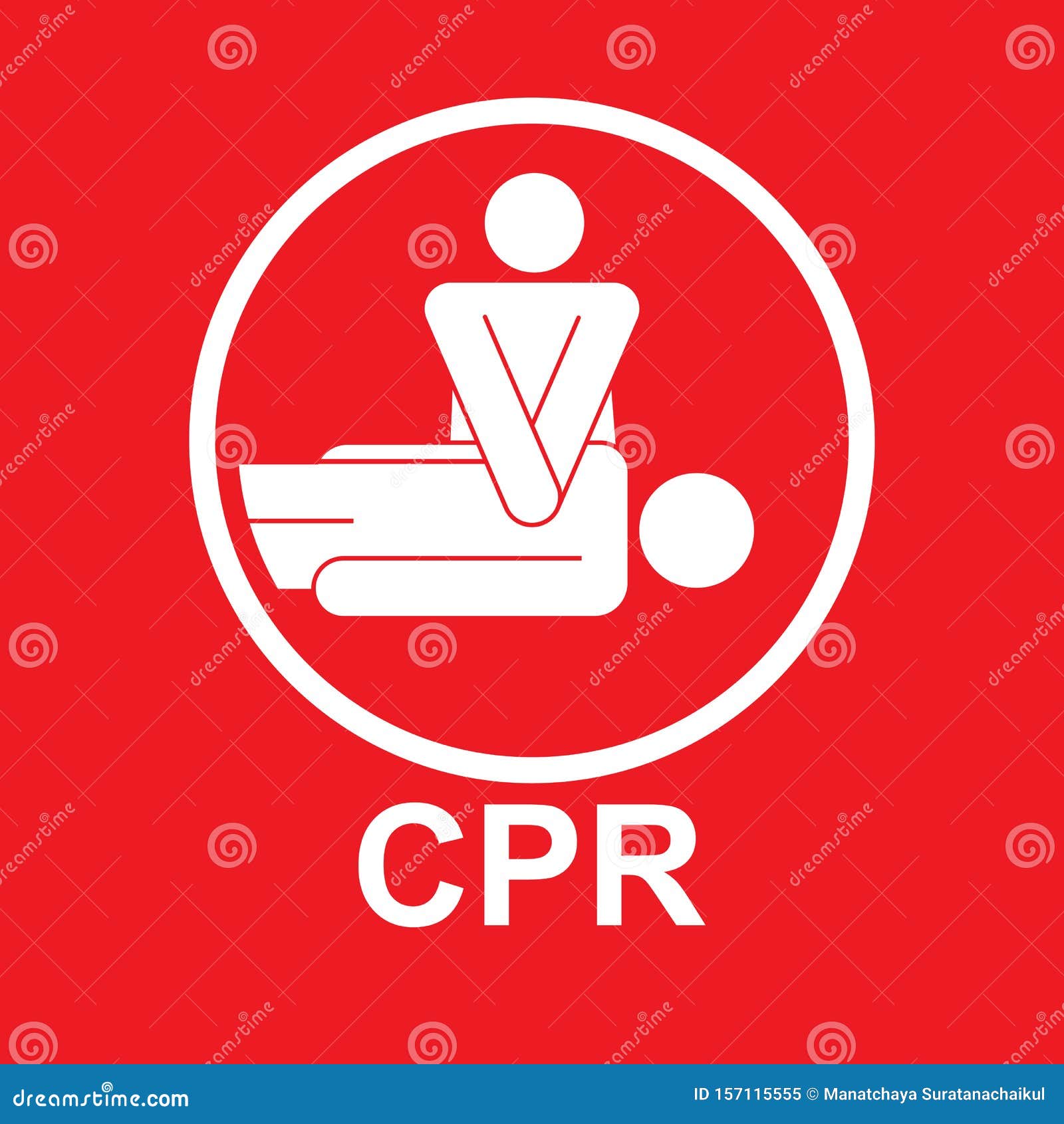 Cpr-Symbol stock abbildung. Illustration von rettung - 157115555