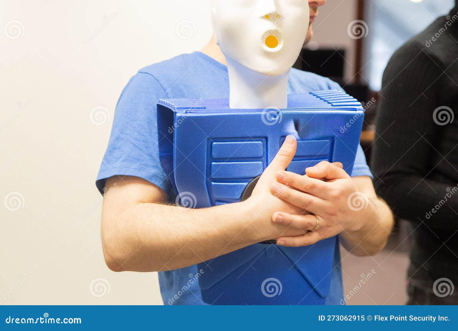 CPR Training Class by Security Guard in Office Stock Image - Image of ...