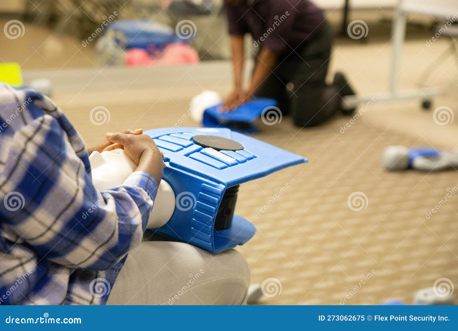 CPR Training Class by Security Guard in Office Stock Image - Image of ...
