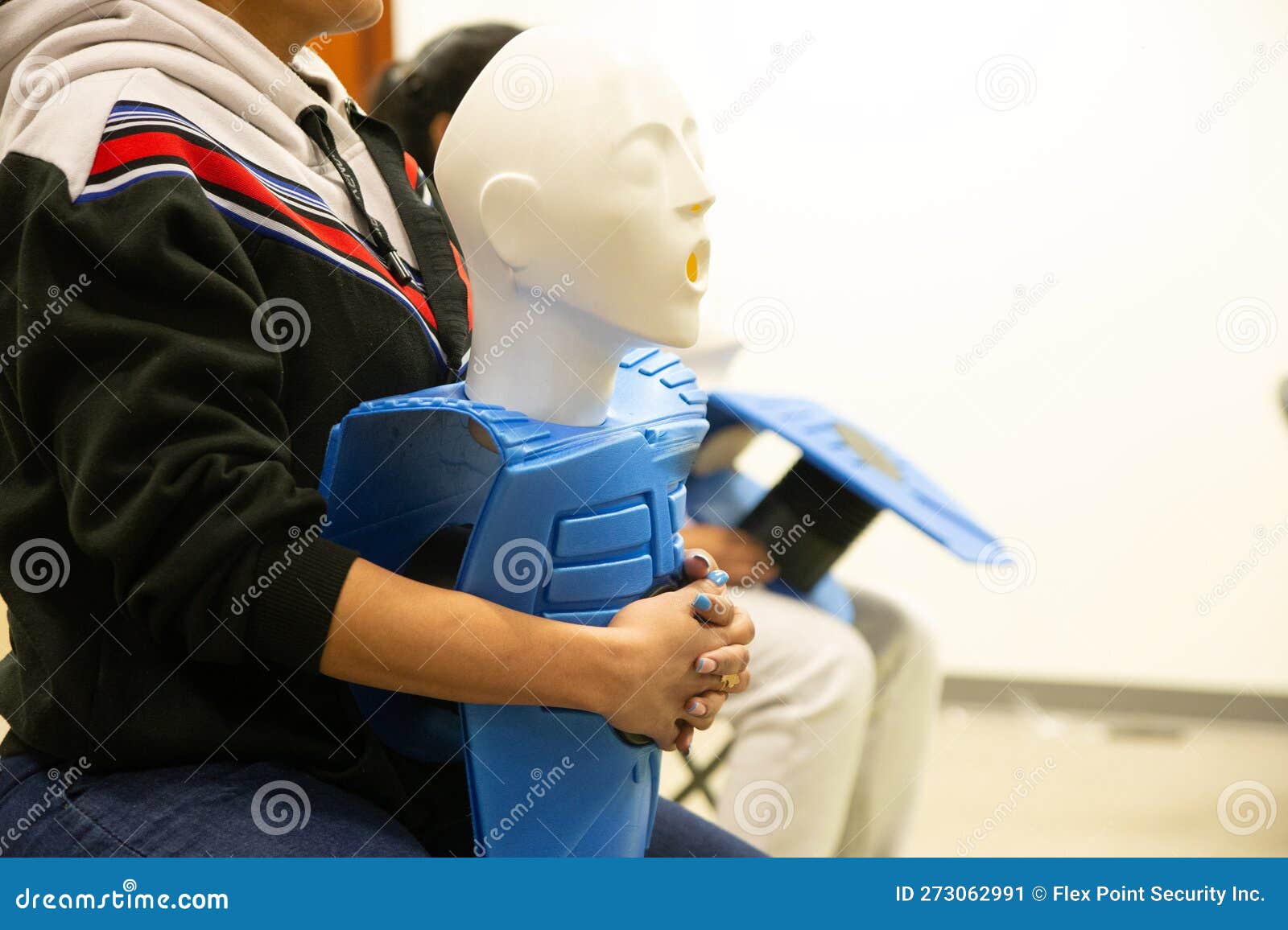 CPR Training Class by Security Guard in Office Stock Image - Image of ...