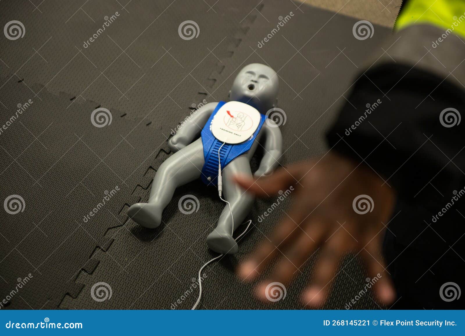 CPR Training Class by Security Guard in Office Stock Image - Image of ...
