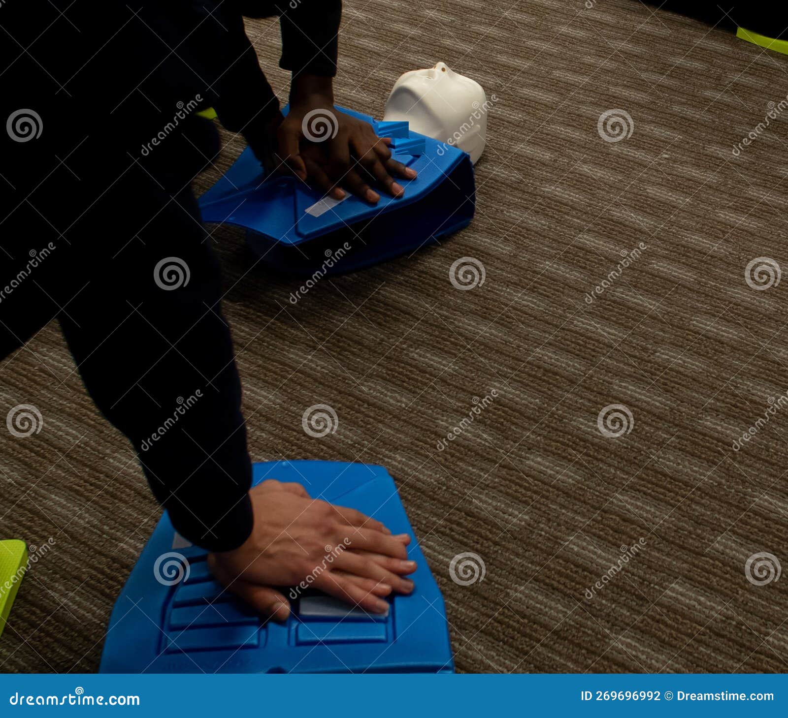 CPR Training Class by Security Guard in Office Stock Photo - Image of ...