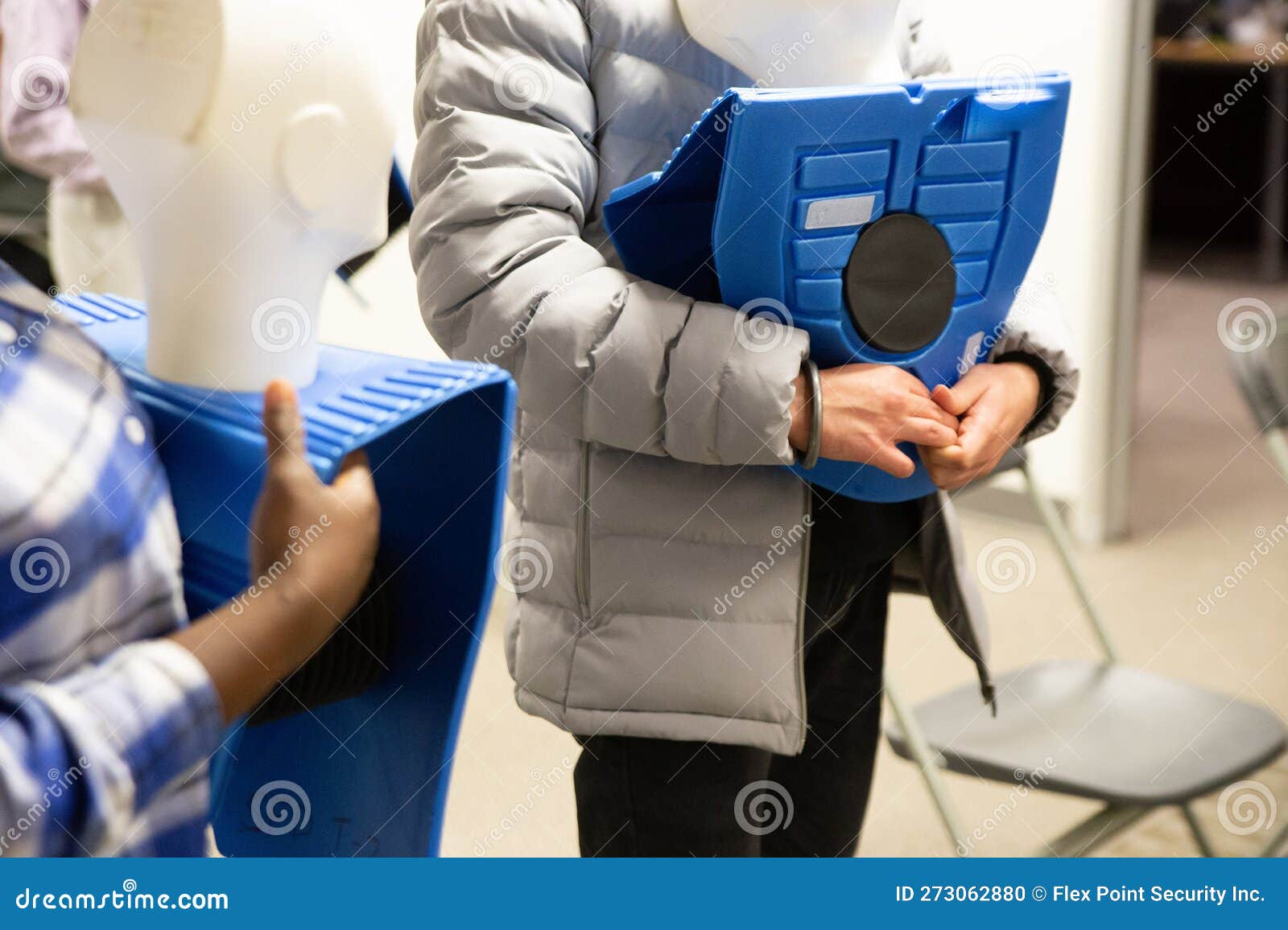 CPR Training Class by Security Guard in Office Stock Photo - Image of ...