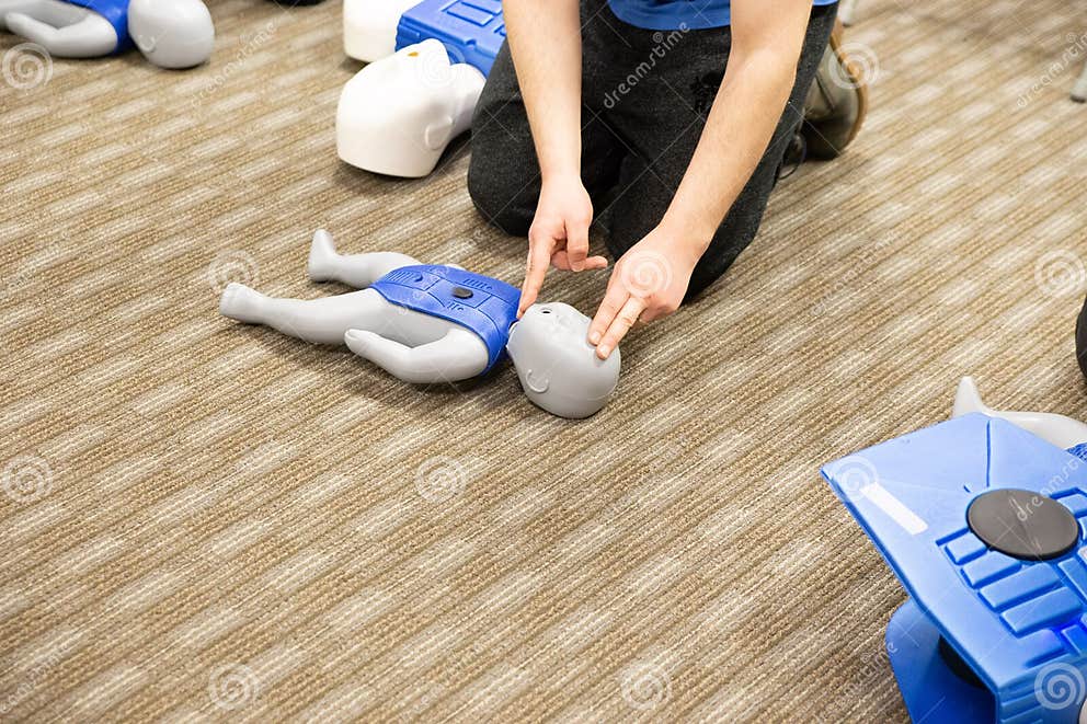 CPR Training Class by Security Guard in Office Stock Photo - Image of meeting, chest: 273063712