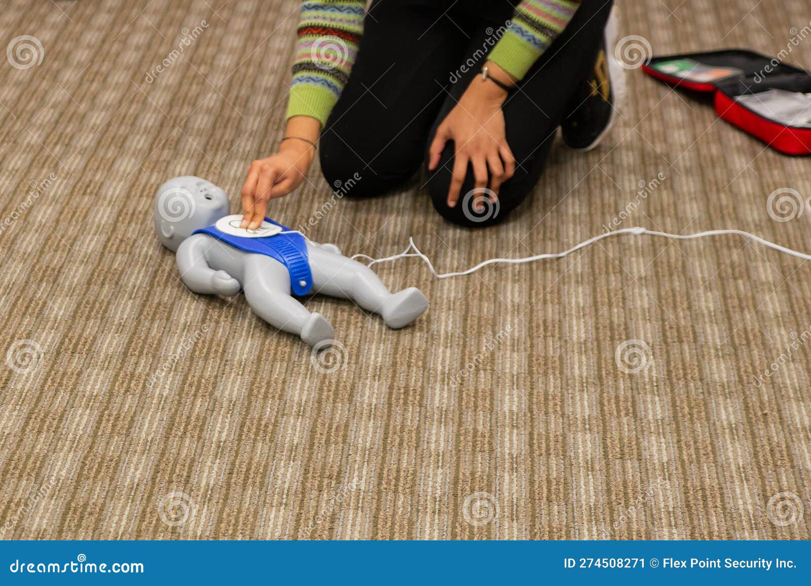 CPR Training Class by Security Guard in Office Stock Image - Image of ...