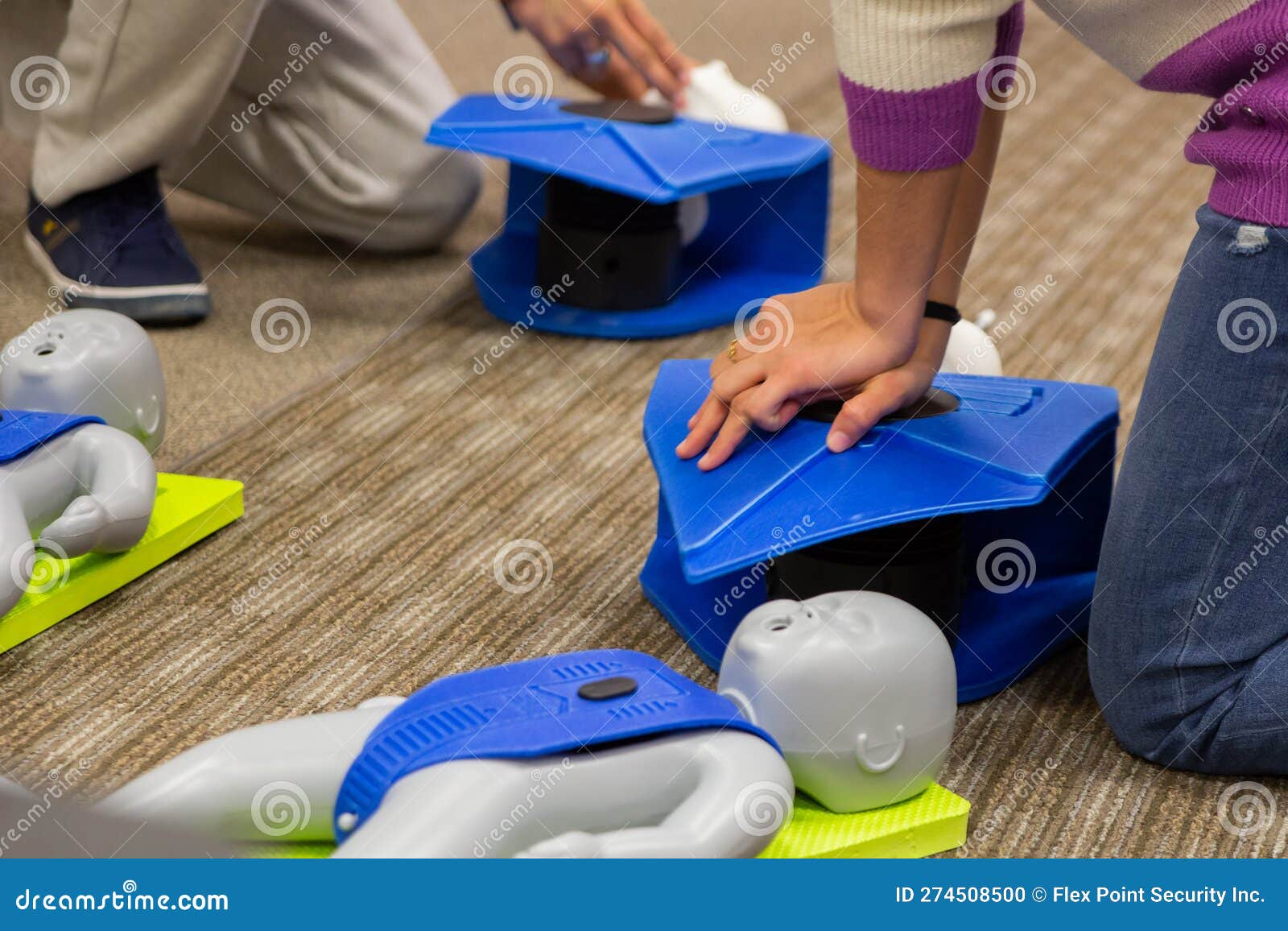 CPR Training Class by Security Guard in Office Stock Photo - Image of ...