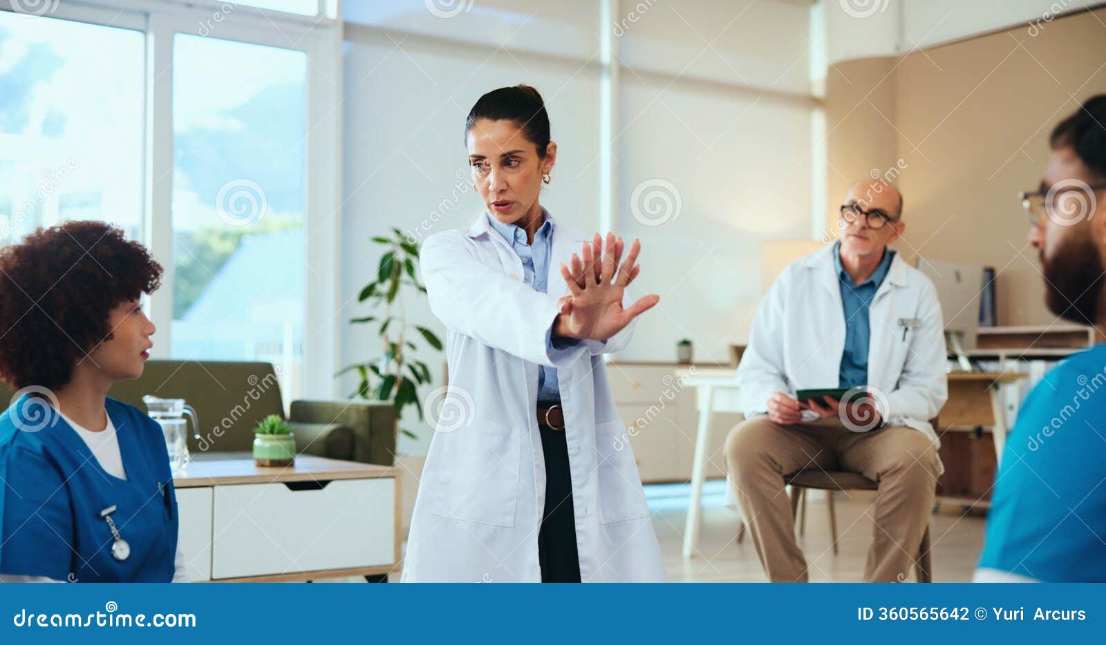 Cpr Training, Doctor or Teaching with Hands for Correct Position ...