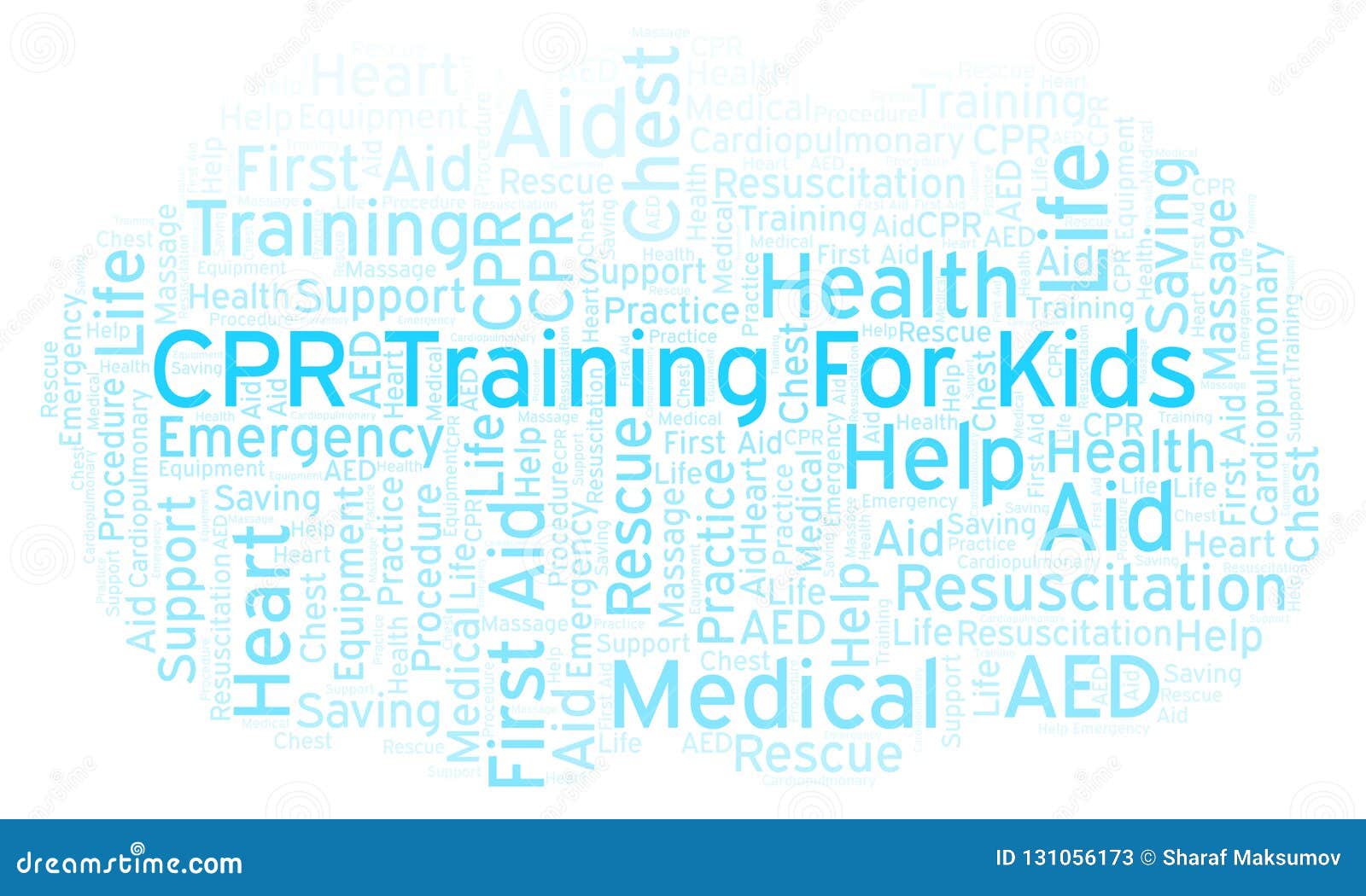 CPR Training for Kids Word Cloud, Made with Text only. Stock ...