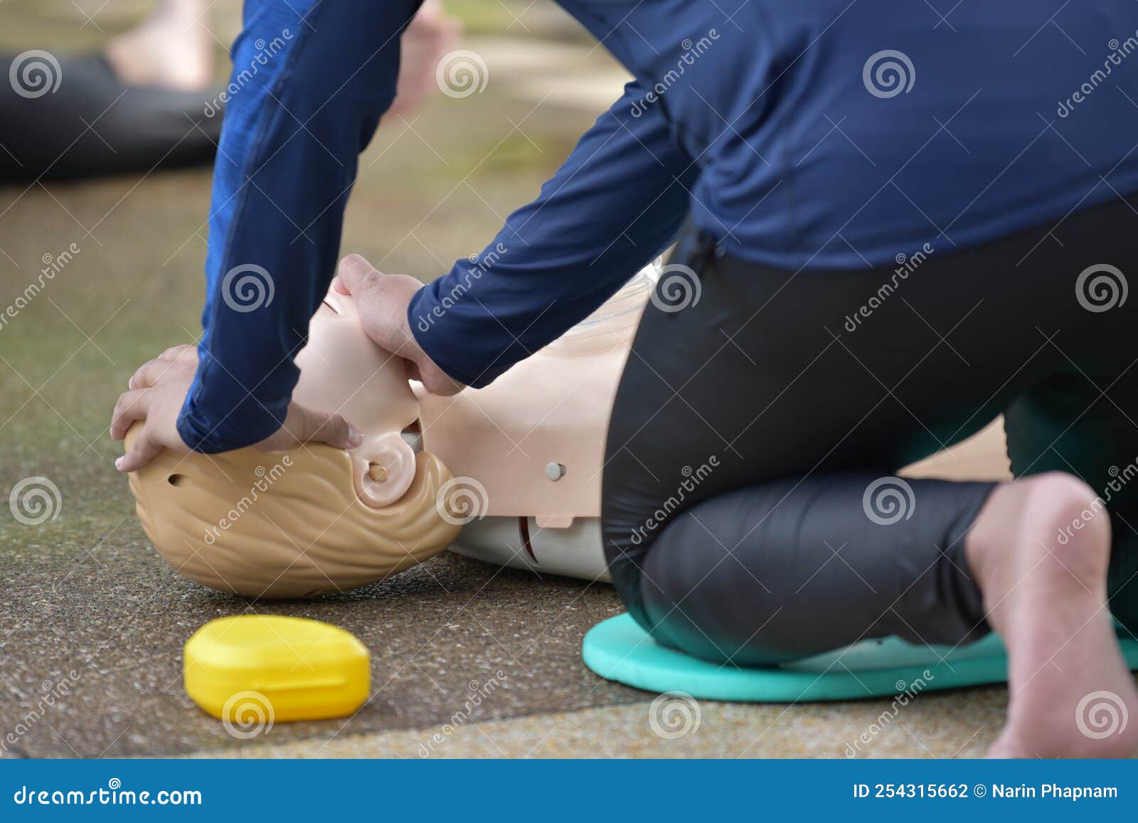 CPR Trainner Basic Life Support Stock Photo - Image of life, assistance ...