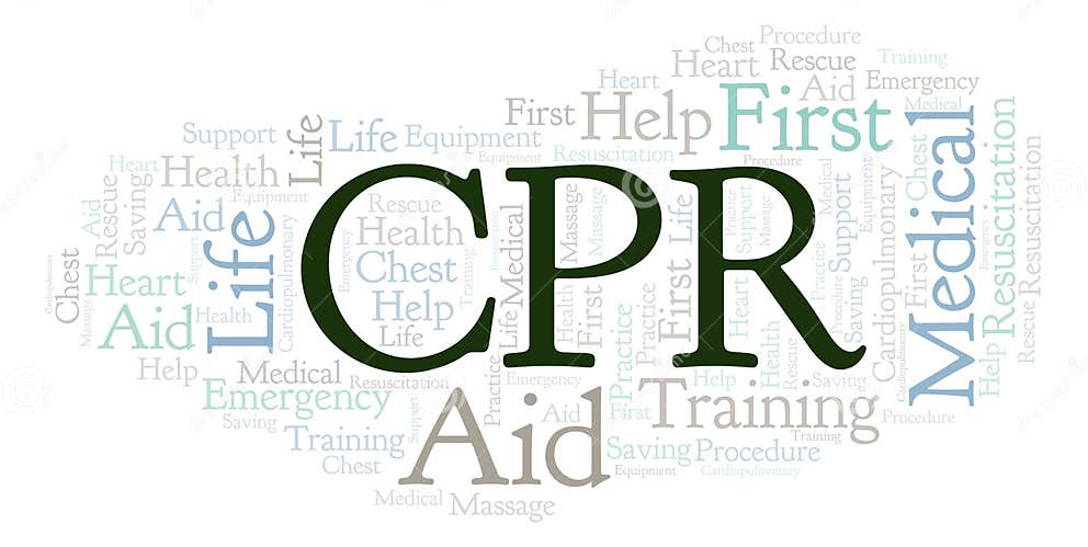 CPR Word Cloud, Made with Text only. Stock Illustration - Illustration ...
