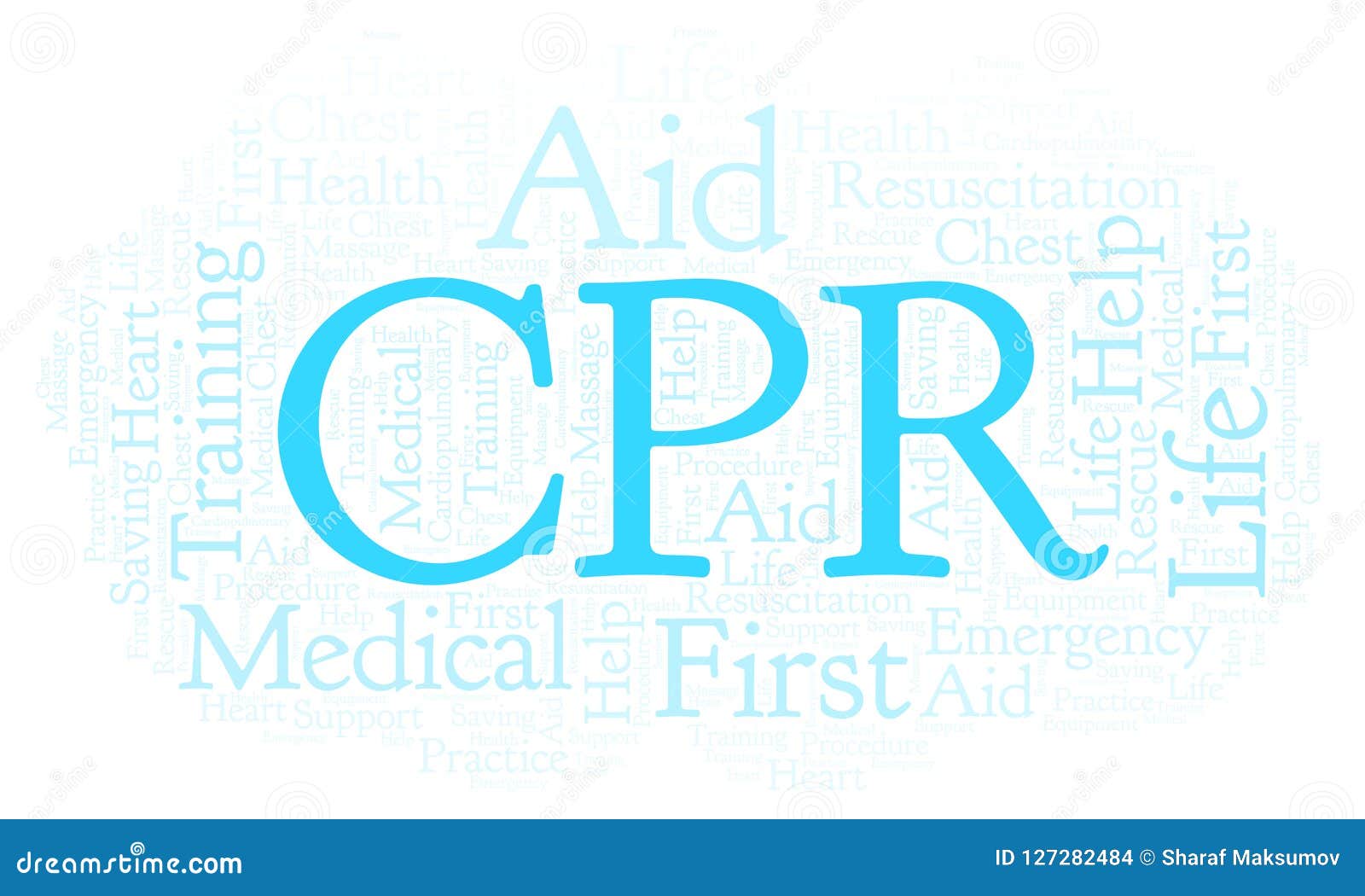 CPR Word Cloud, Made with Text only. Stock Illustration - Illustration ...