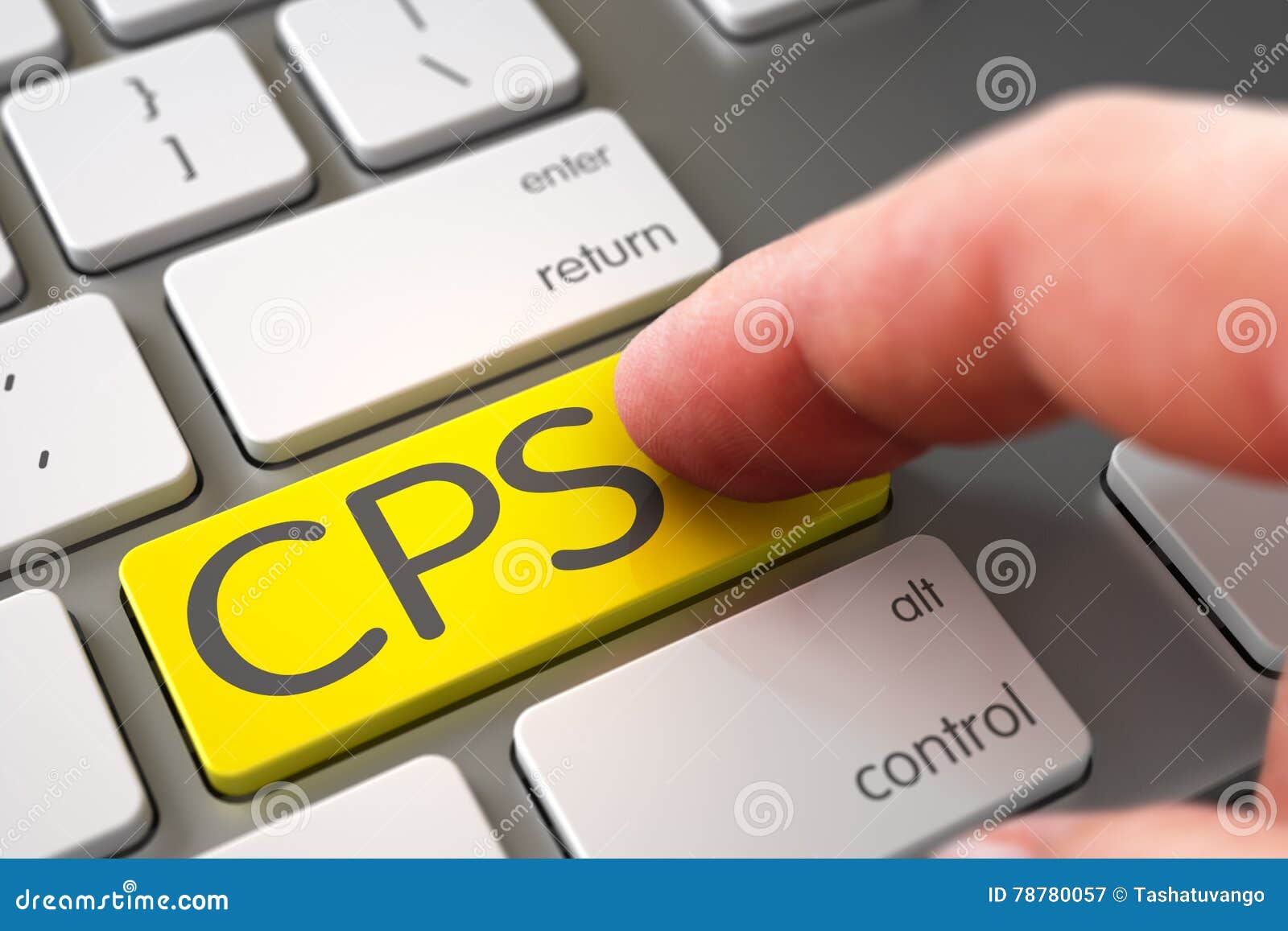 CPS - Keyboard Key Concept. 3D. Stock Image - Image of customer, human ...