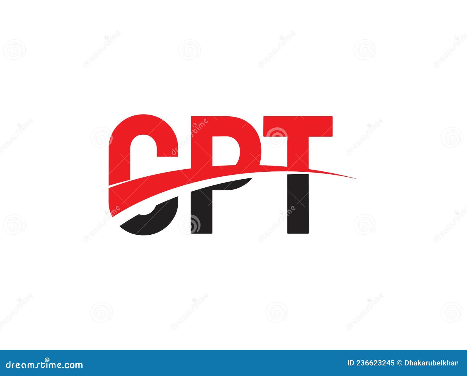 CPT Letter Initial Logo Design Vector Illustration Stock Vector ...