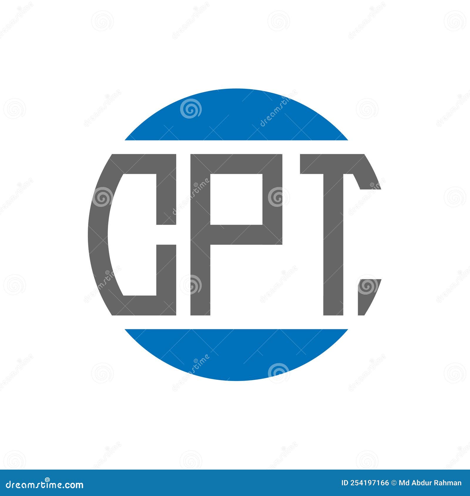 CPT Letter Logo Design on White Background. CPT Creative Initials ...