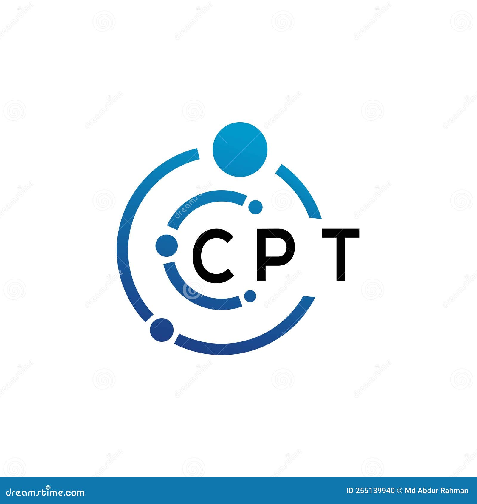 CPT Letter Logo Design on White Background. CPT Creative Initials ...