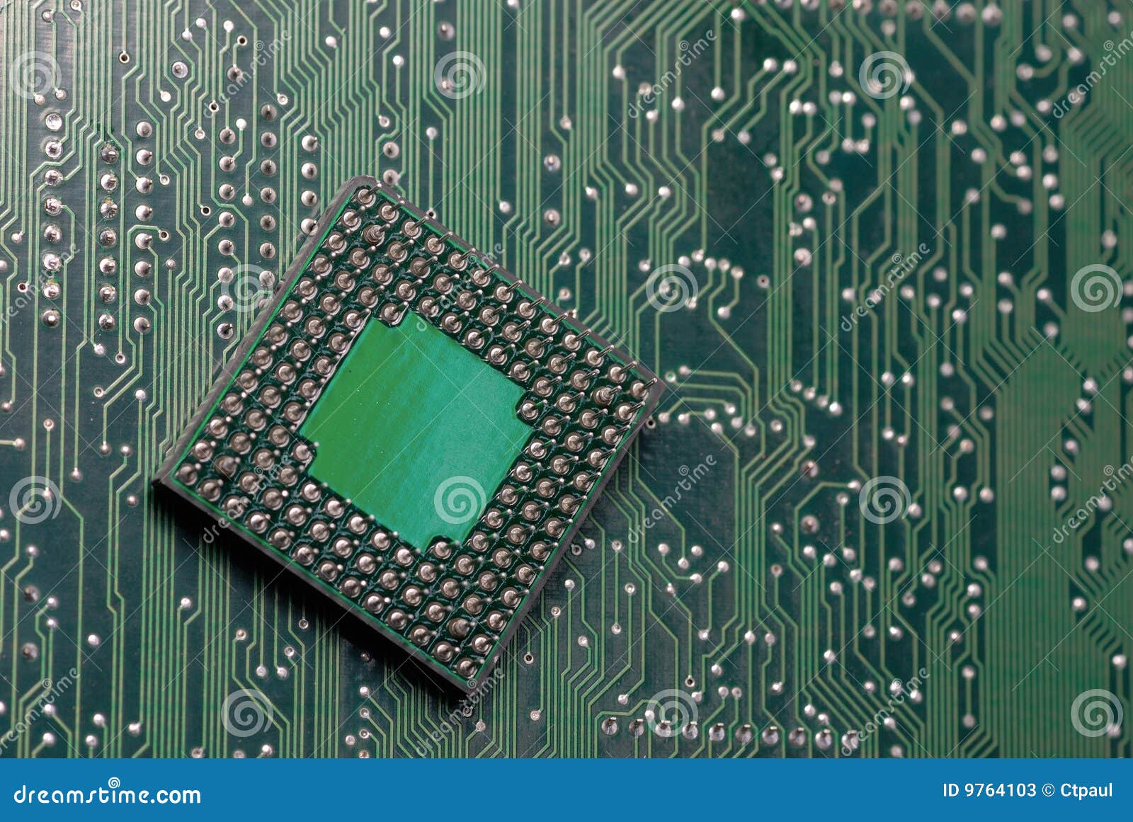 CPU stock image. Image of electric, pattern, conductive - 9764103