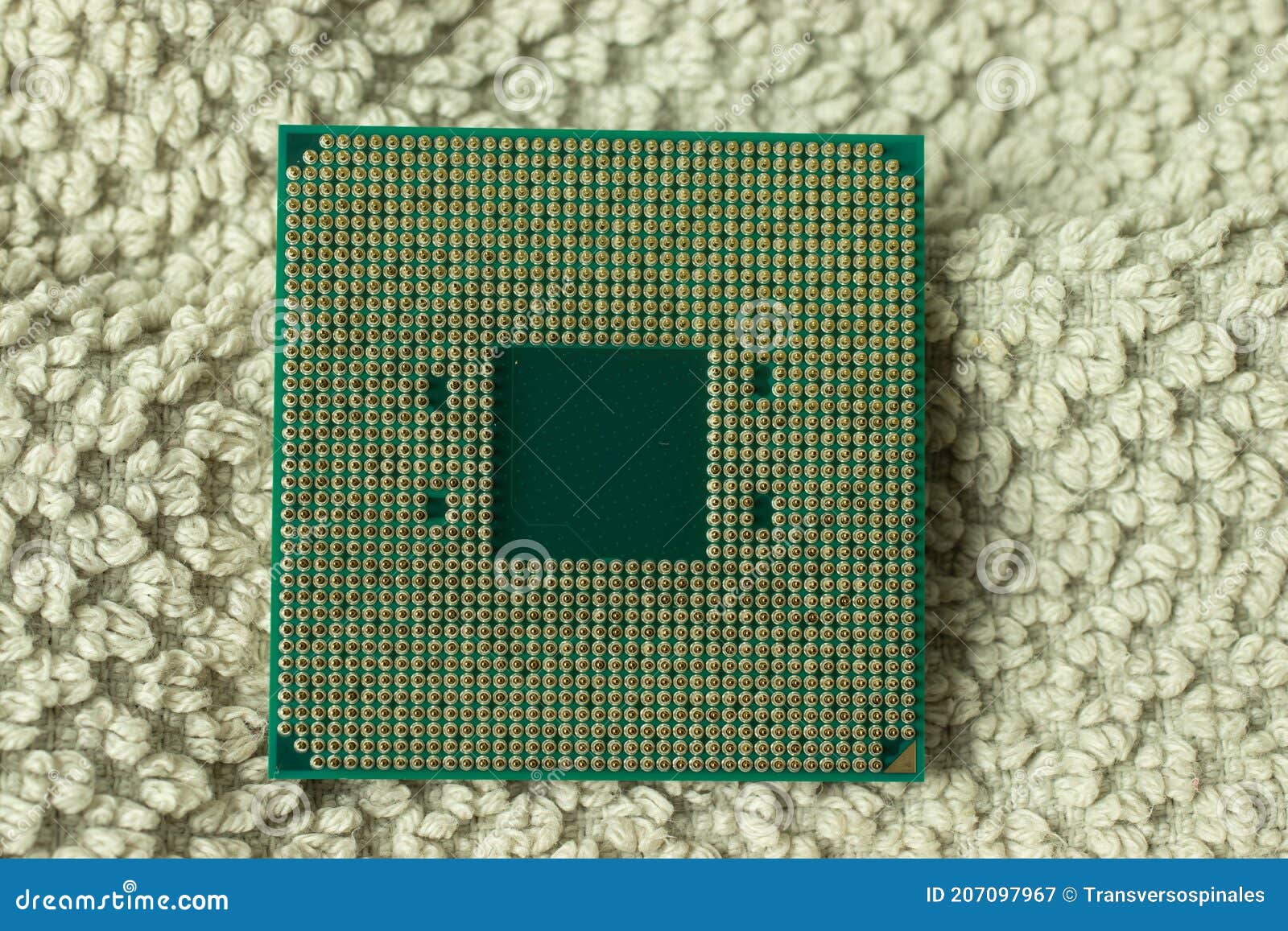 CPU Back Side with Pins. Central Processing Unit of PC. Stock Image ...