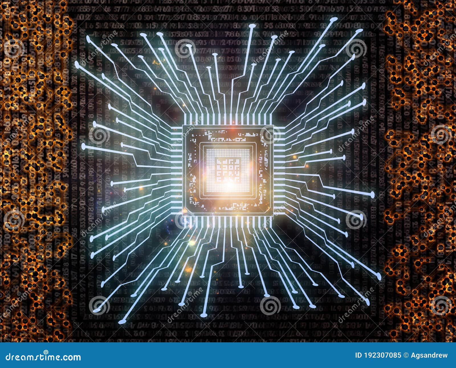 CPU Background stock illustration. Illustration of chip - 192307085
