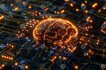 CPU Big Brain Central of Neural Networking on Motherboard, Super ...