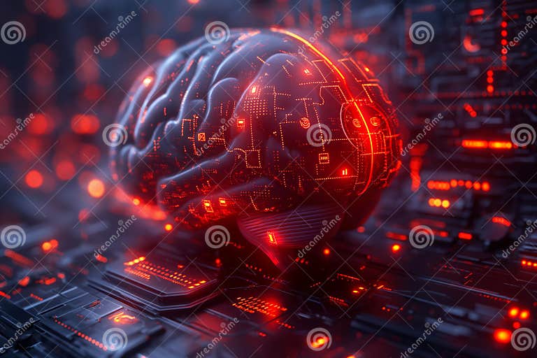 CPU Big Brain Central of Neural Networking on Motherboard, Super ...