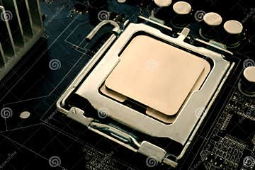 CPU with blank surface stock photo. Image of interface - 114956254