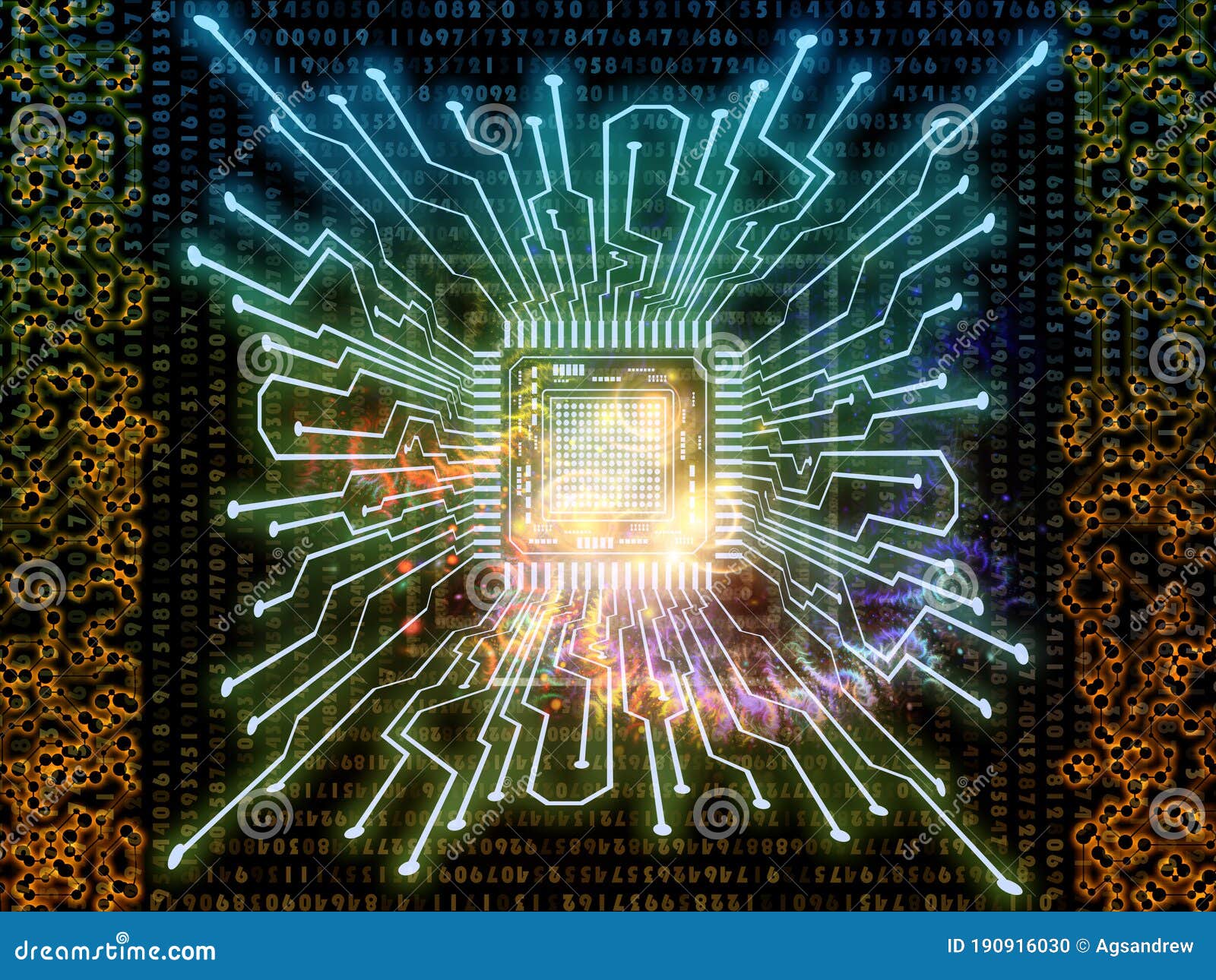 CPU Burst stock illustration. Illustration of science - 190916030