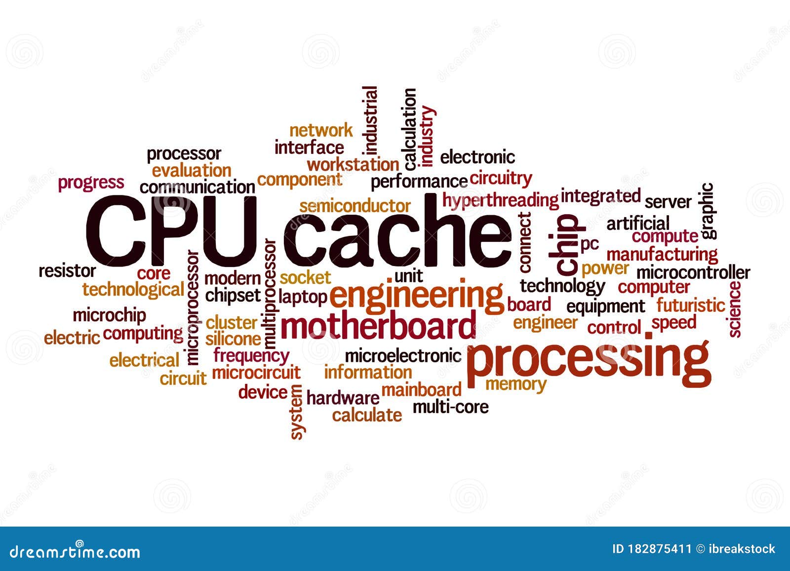 CPU cache cloud concept stock illustration. Illustration of integrated ...