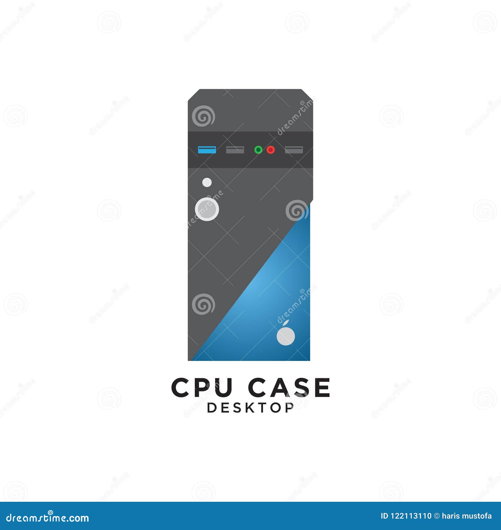CPU Case Graphic Design Template Stock Vector - Illustration of server ...