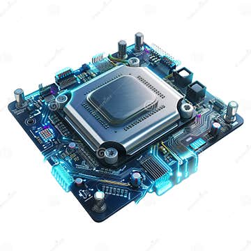 Cpu Central Processing Unit Showing Circuit Board and Technology Stock ...