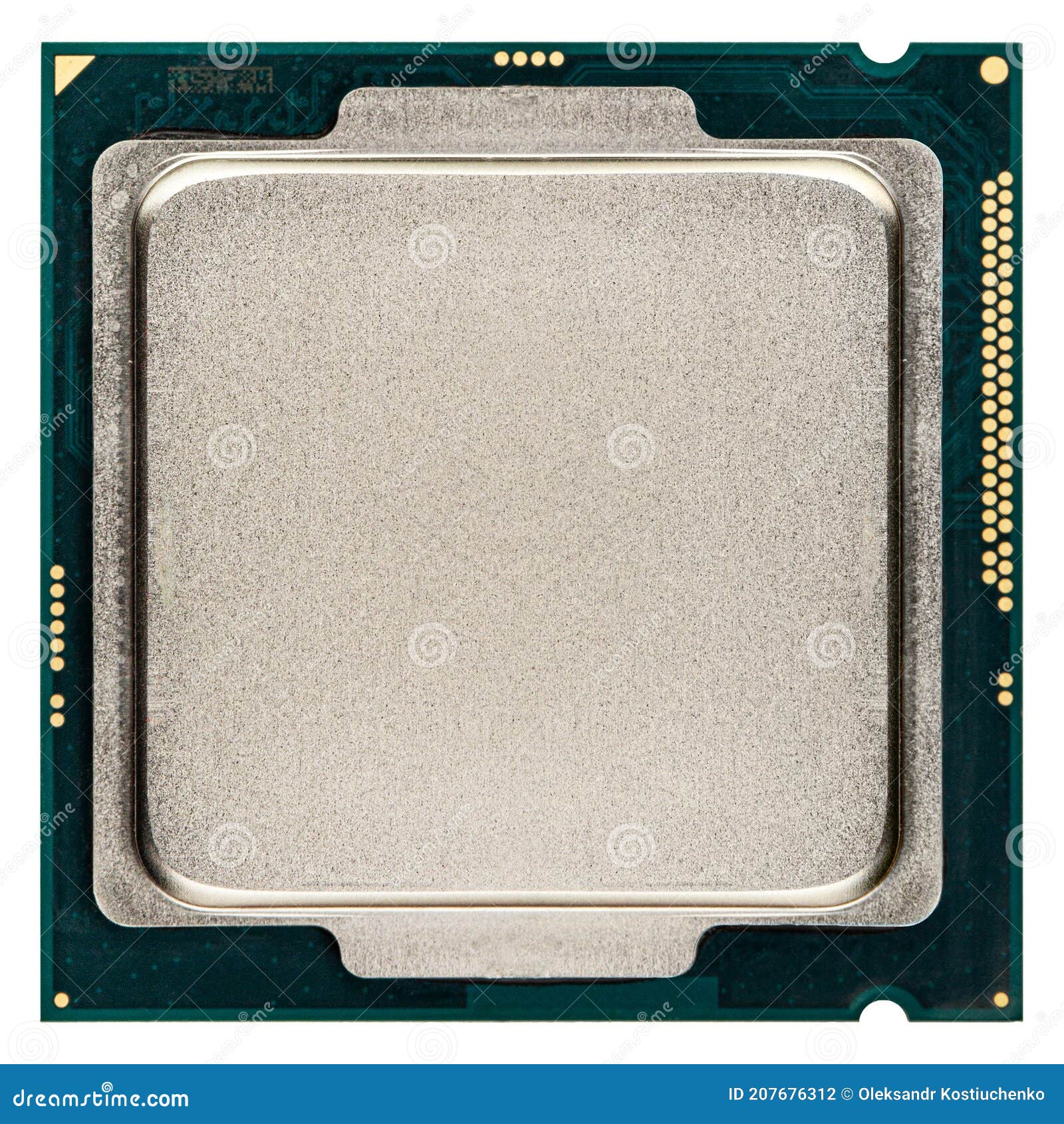 CPU Central Processing Unit Microchip, Isolated on White Background ...