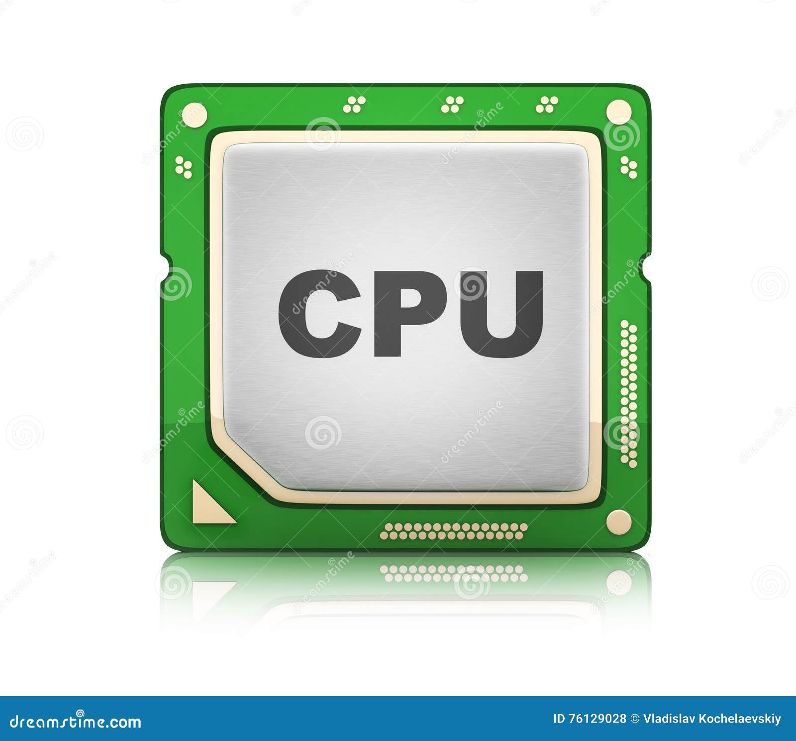 CPU Central processor unit stock illustration. Illustration of core - 76129028