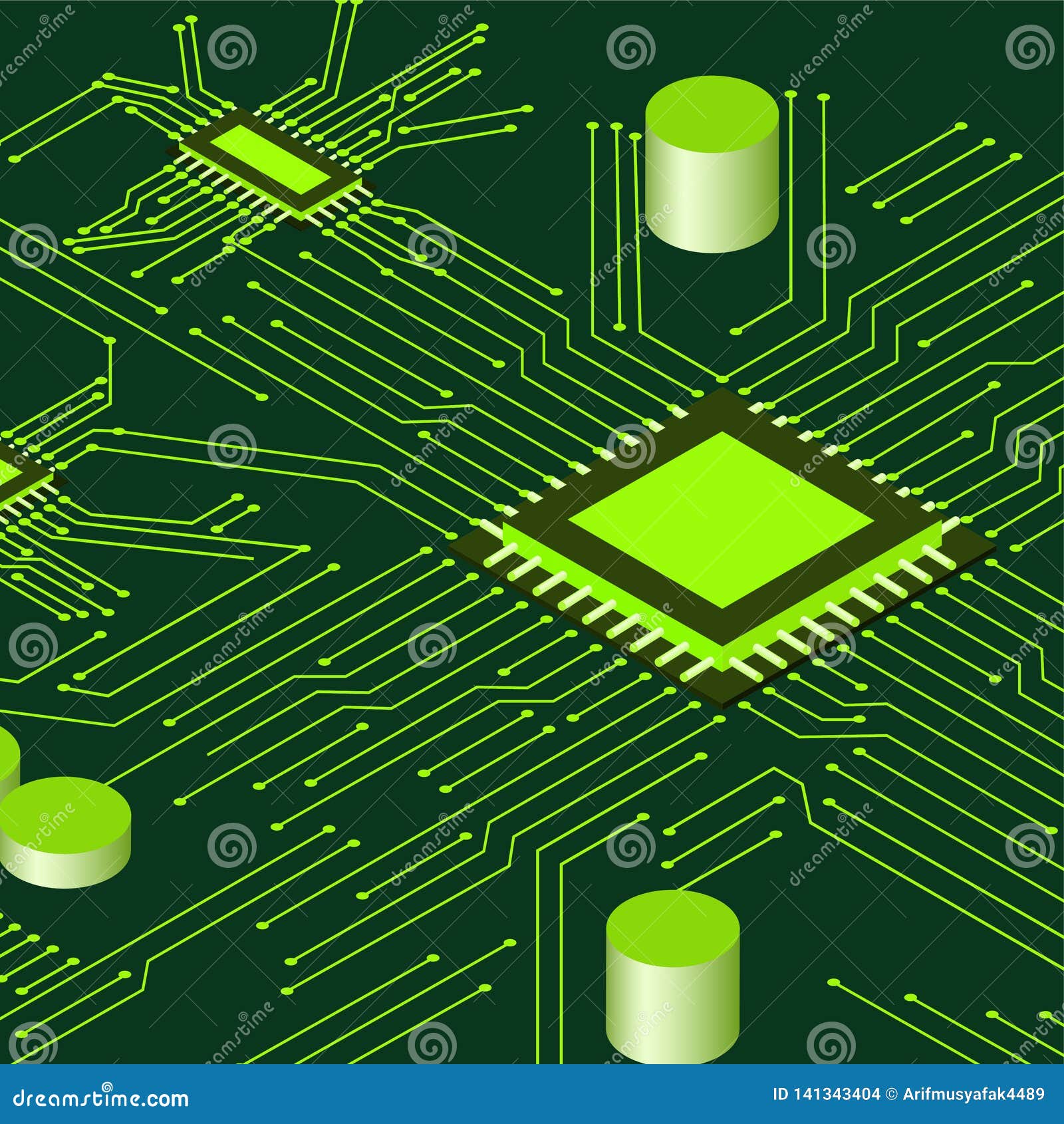 CPU Or Microprocessor Background. Electronic Industry Or Artificial ...