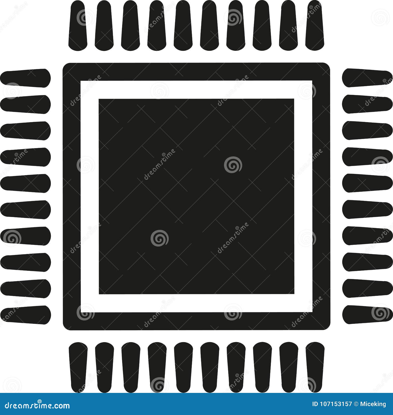 CPU Chip, Computer Processor Icon. Isometric Template For Web Design In ... CPU Chip, Computer Processor Icon. Isometric Template For Web Design In ...