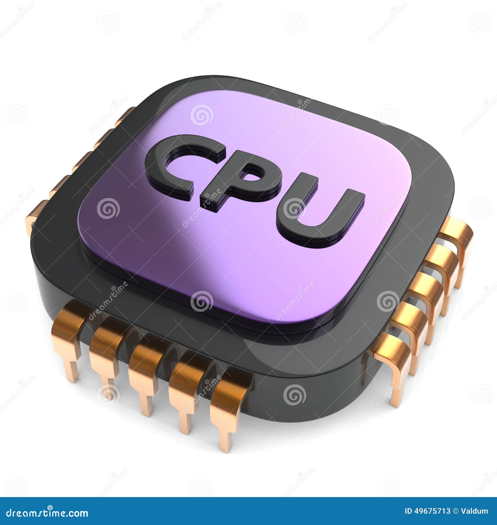Cpu chip icon stock illustration. Illustration of device - 49675713