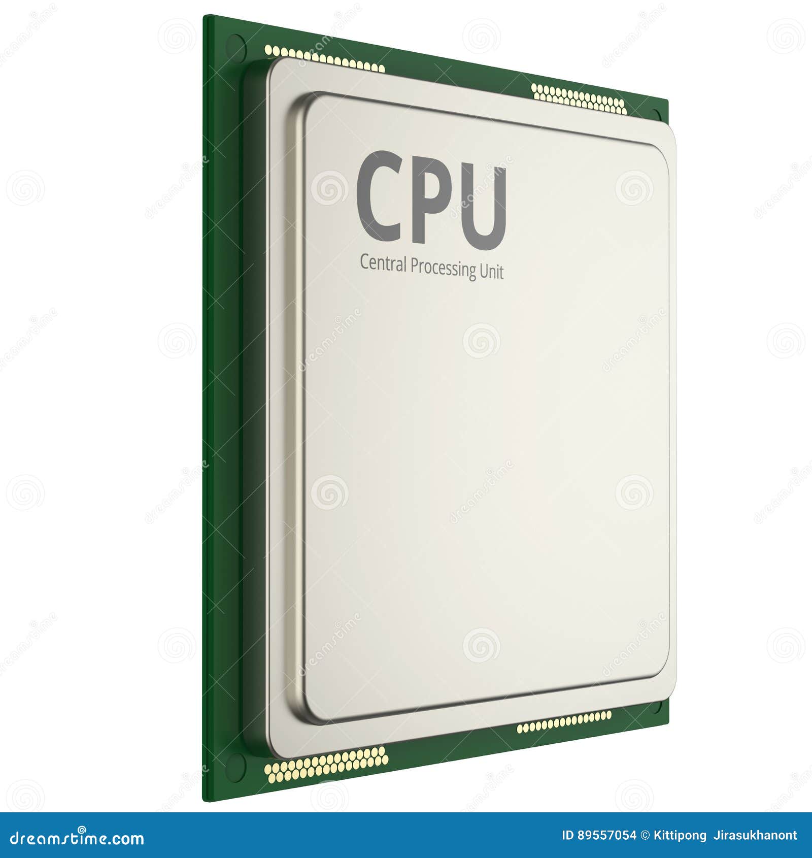 Cpu chip or microchip stock illustration. Illustration of computer ...