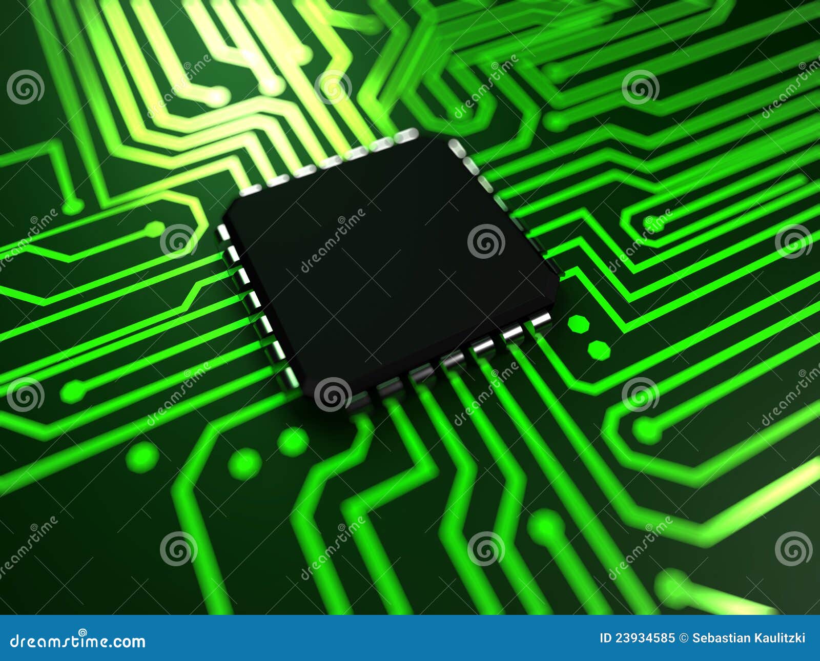 Cpu close up stock illustration. Illustration of dark - 23934585