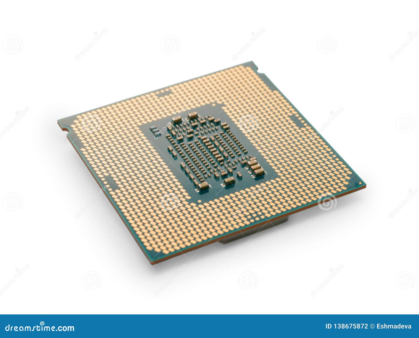CPU Close Up with Selective Focus Isolated with Clipping Path Stock ...