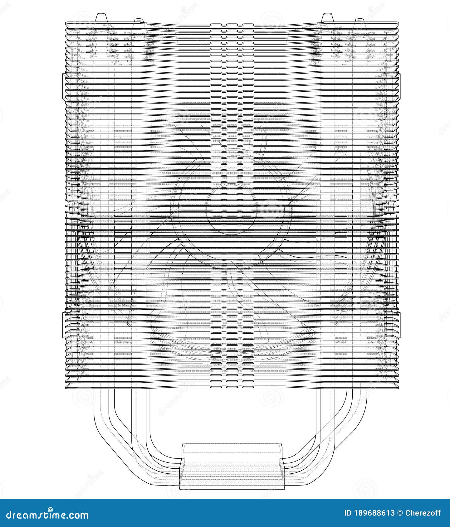Cpu Coller Concept. 3D Illustration Stock Illustration - Illustration ...