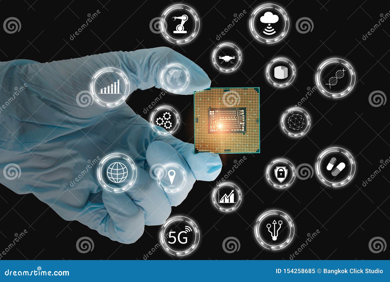 CPU that Combine Various Technologies in One Piece Stock Image - Image ...