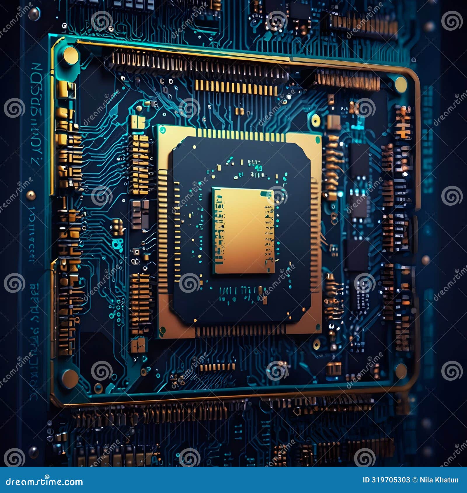 CPU and Computer Chip Concept Stock Image - Image of business, concept ...