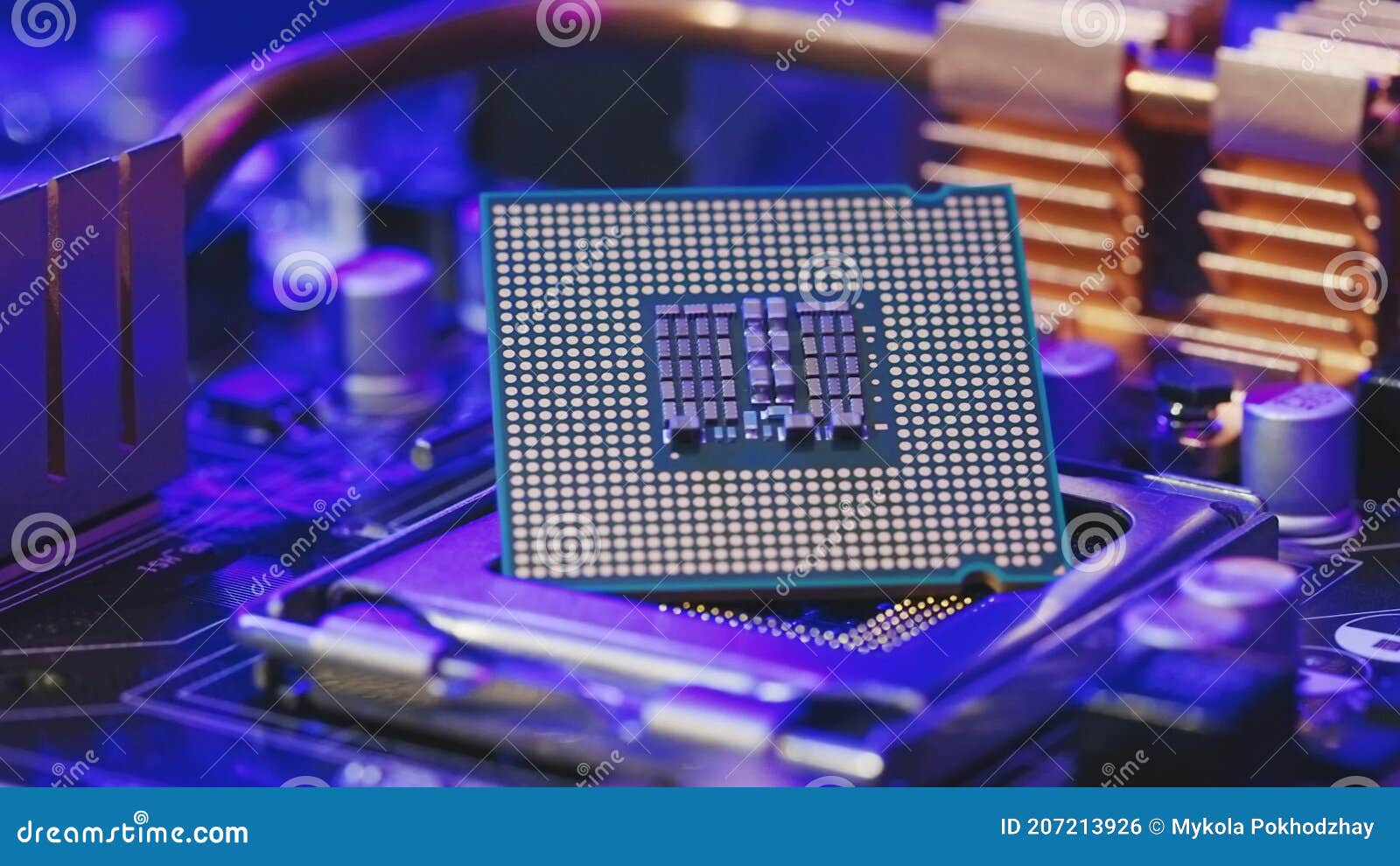 CPU Computer Processor. CPU Socket of the Computer S Motherboard Stock ...