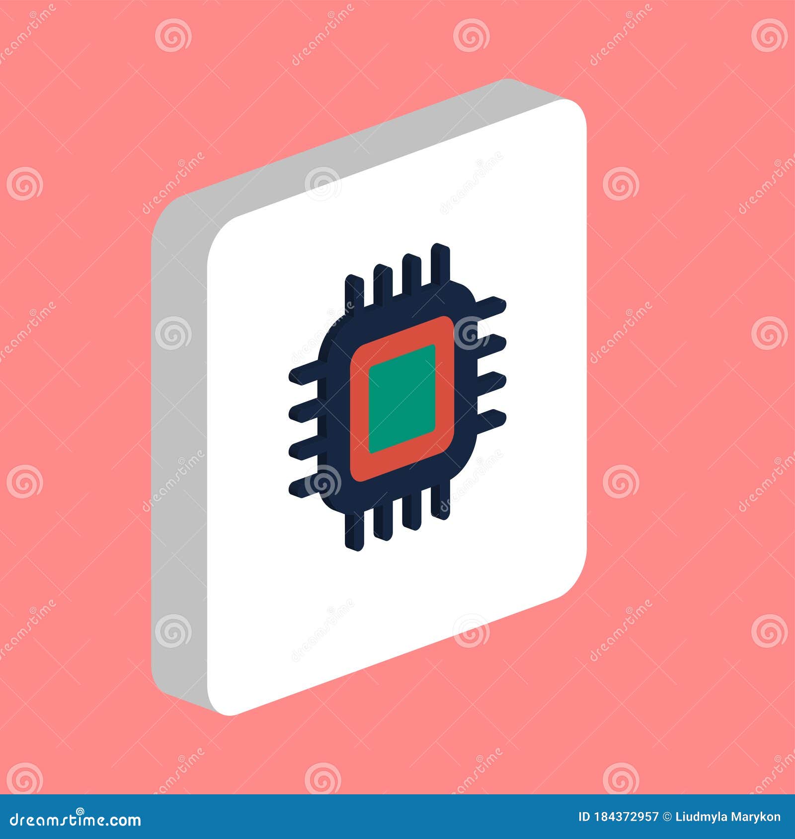 Cpu computer symbol stock illustration. Illustration of modern - 184372957