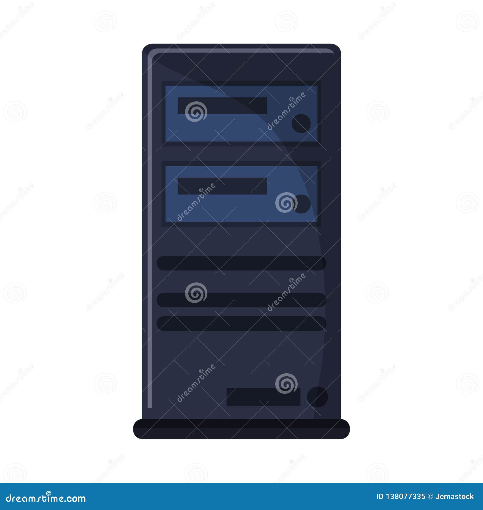 Cpu Computer Tower Technology Stock Vector - Illustration of work ...