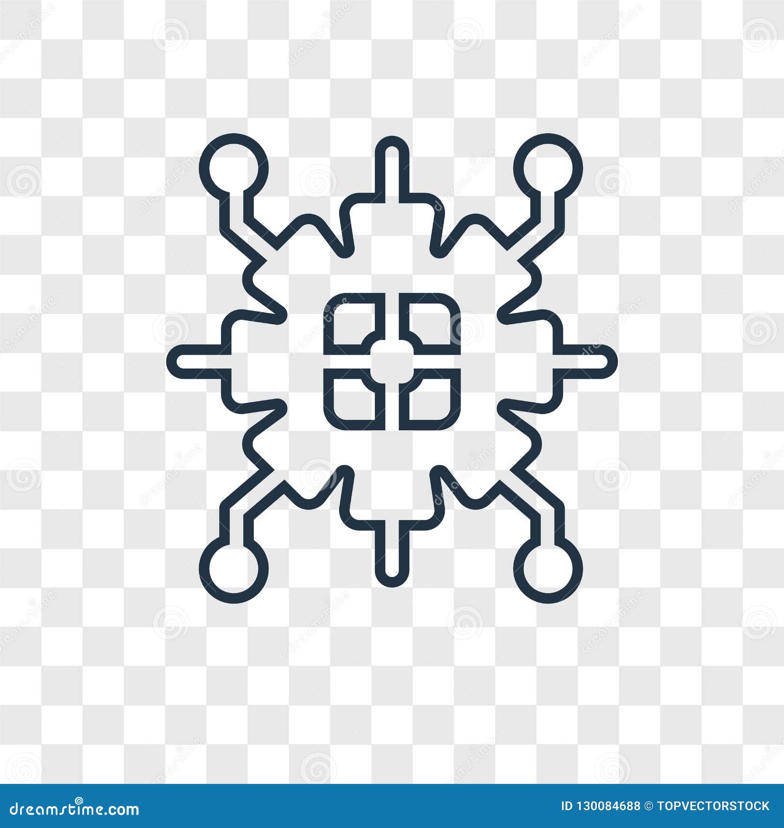 Cpu Concept Vector Linear Icon Isolated on Transparent Background, Cpu ...