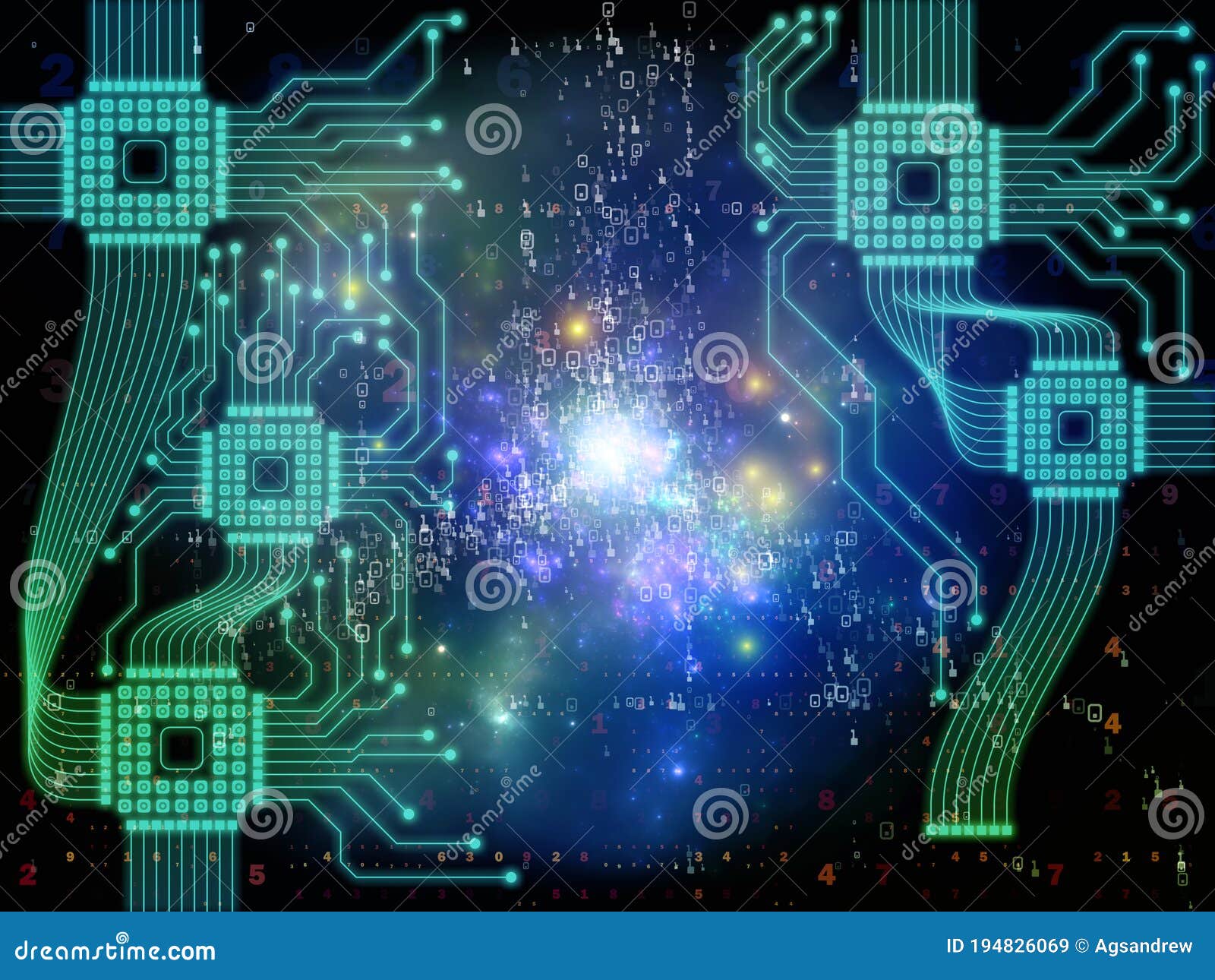 CPU Connection Background stock illustration. Illustration of ...