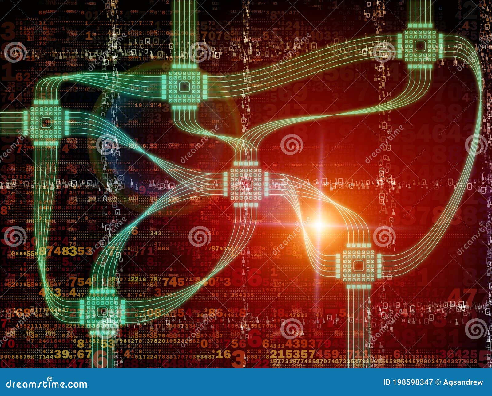 CPU Connection Background stock illustration. Illustration of software ...